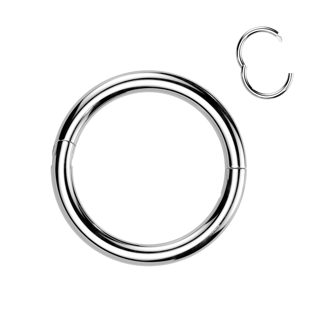 Titanium Hoops – Salty Pearl